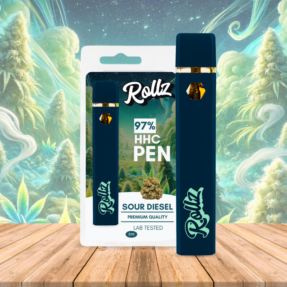 Vape de 10-OH (Novo HHC) 97%, Sour Diesel, Caneta Descartável Rollz 2m ...